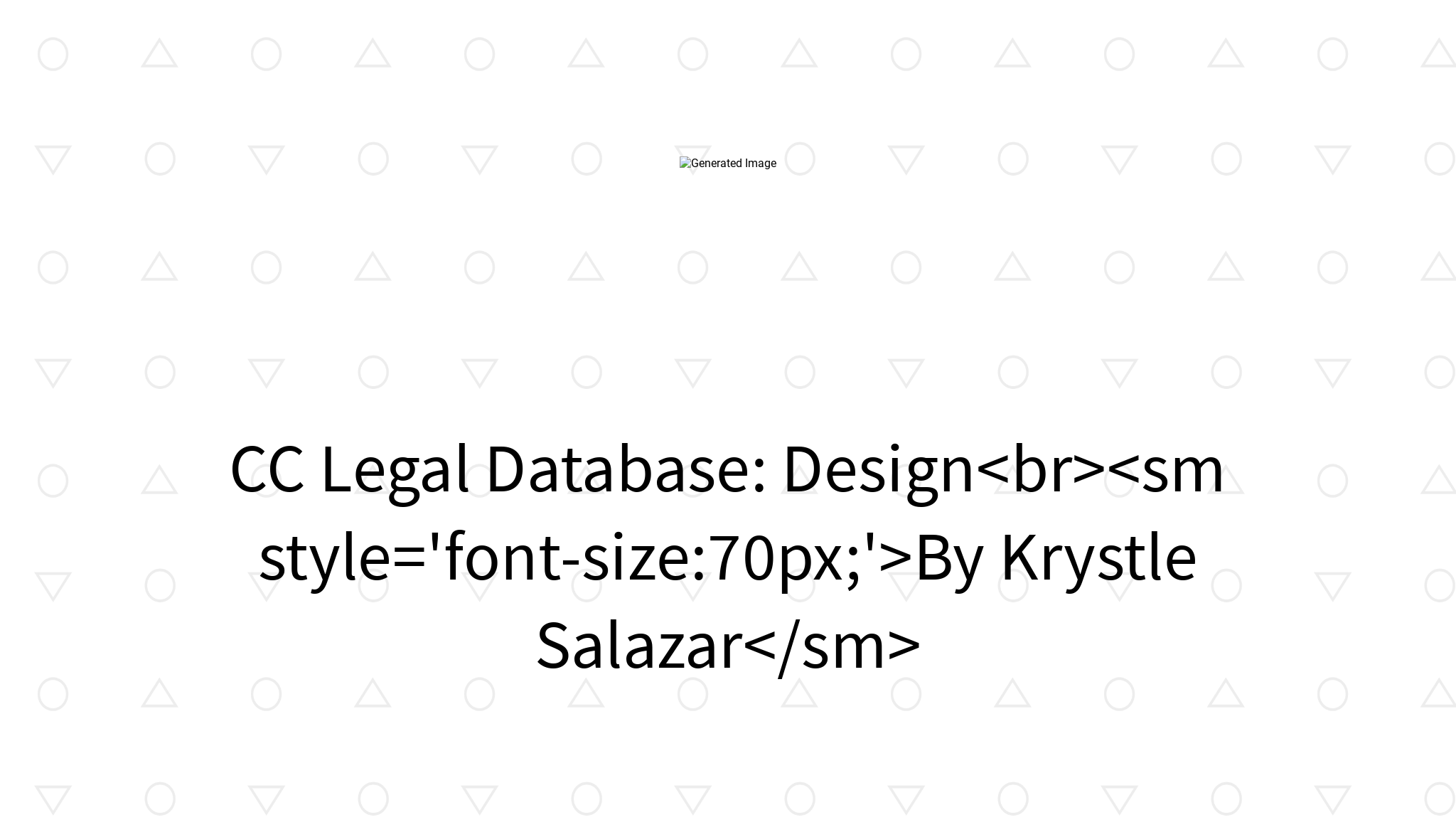 CC Legal Database: Design — Creative Commons Open Source